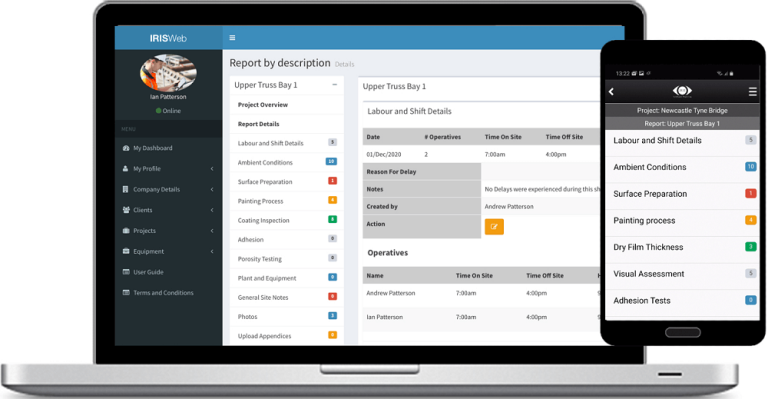 IRIS Intelligent Reporting Inspection Software | Paint Inspection